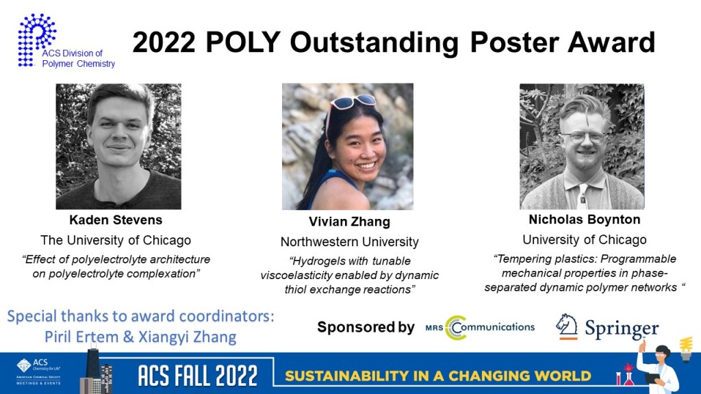 POLY Outstanding Poster Award – Division of Polymer Chemistry, Inc.